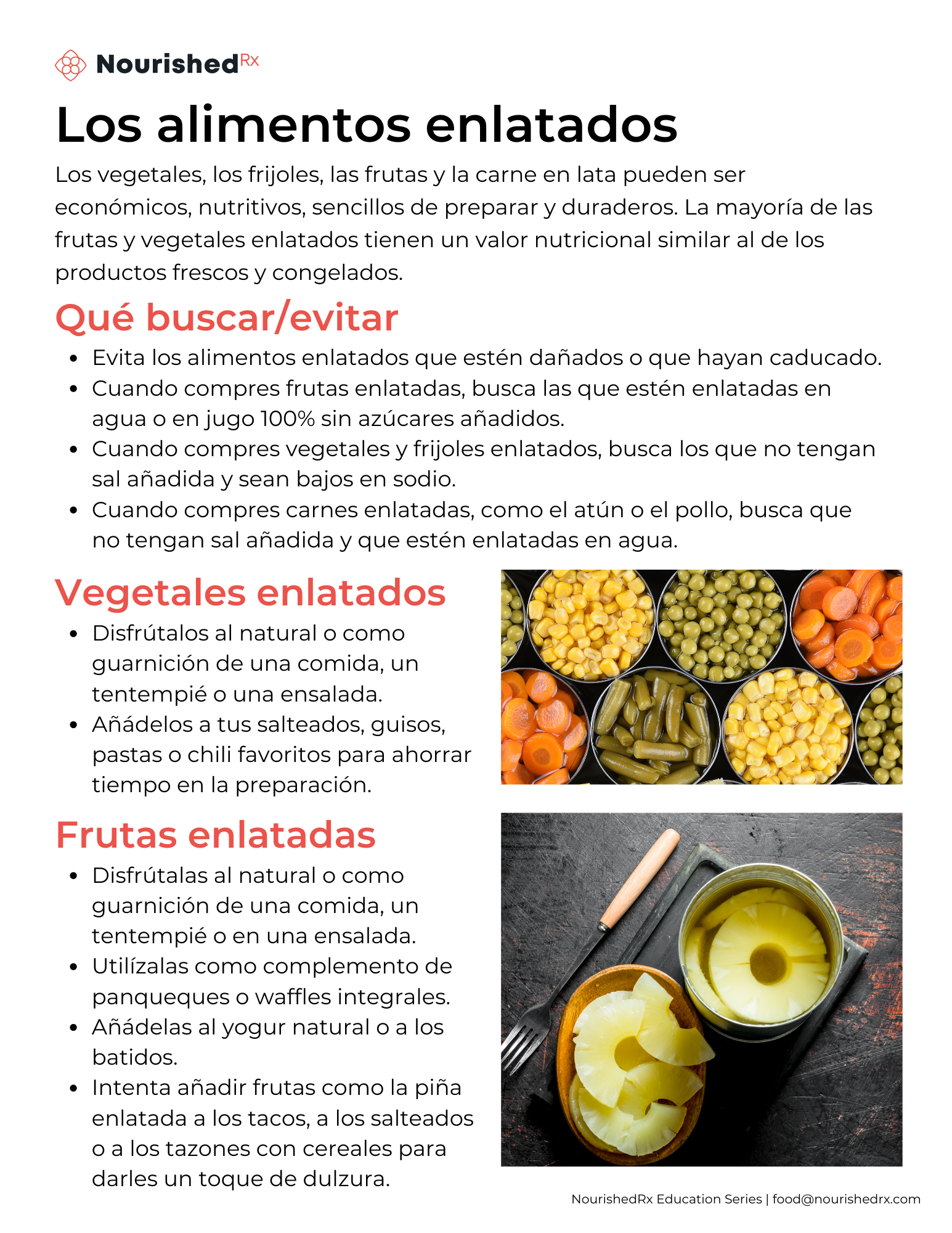Los alimentos enlatados – NourishedRx