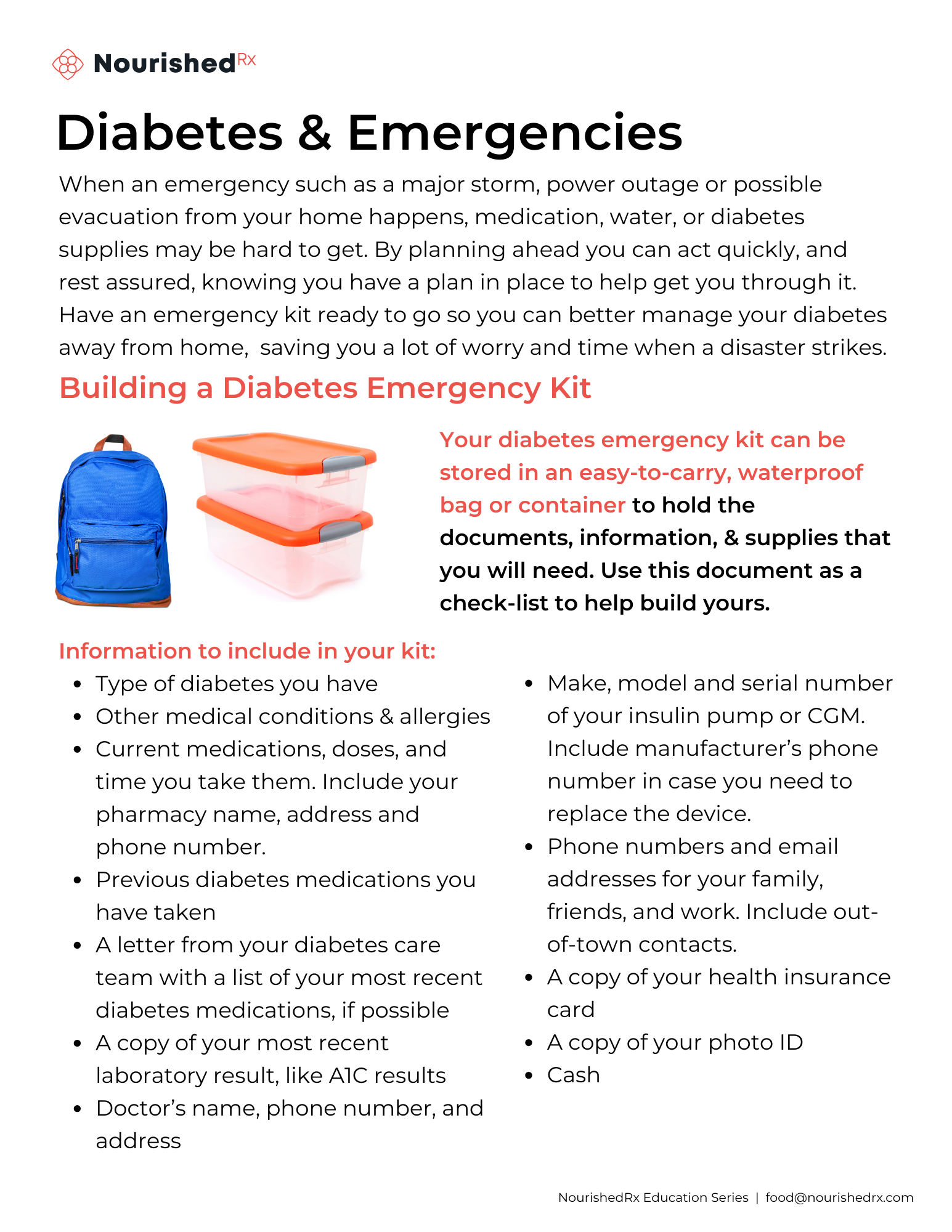 Diabetes Emergency Preparedness – NourishedRx
