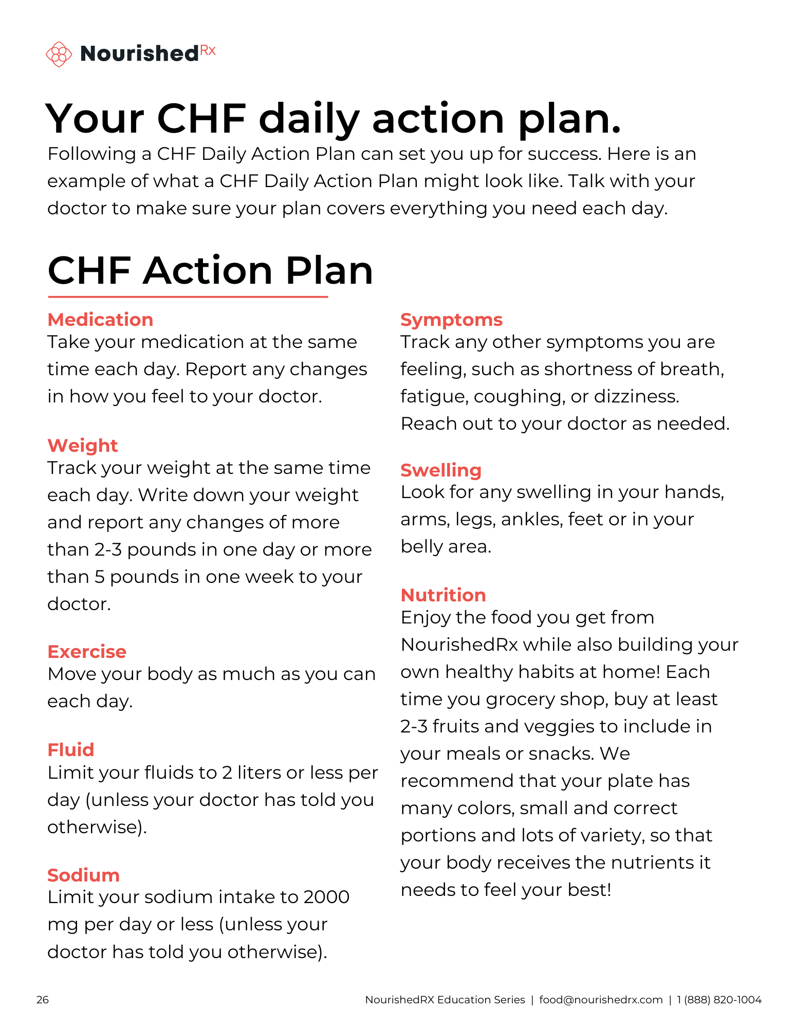 Congestive Heart Failure Nutrition Guide – NourishedRx