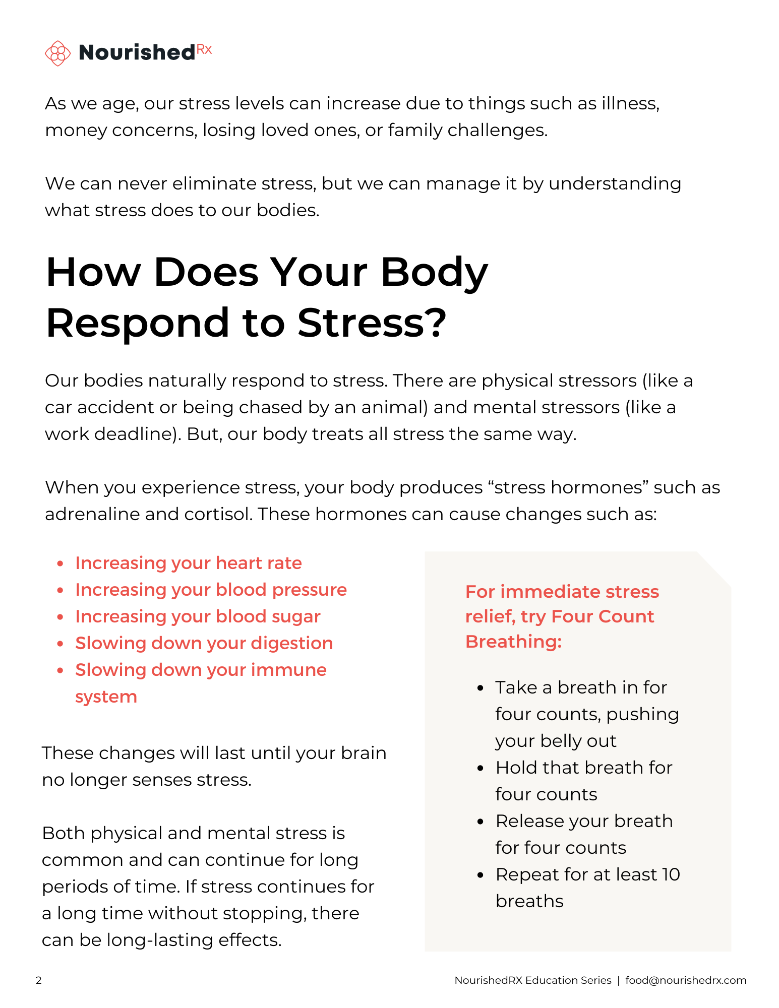Stress & Your Health – NourishedRx